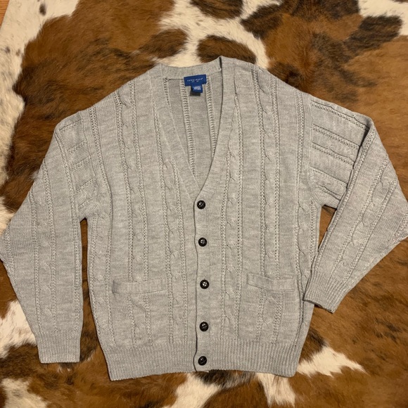 Macy's | Sweaters | Towncraft Cable Knit Sweater Cardigan | Poshmark